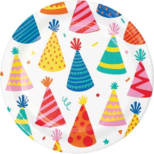 Creative Converting 7" Hats Off Birthday Paper Plates - 8ct. - Party ...