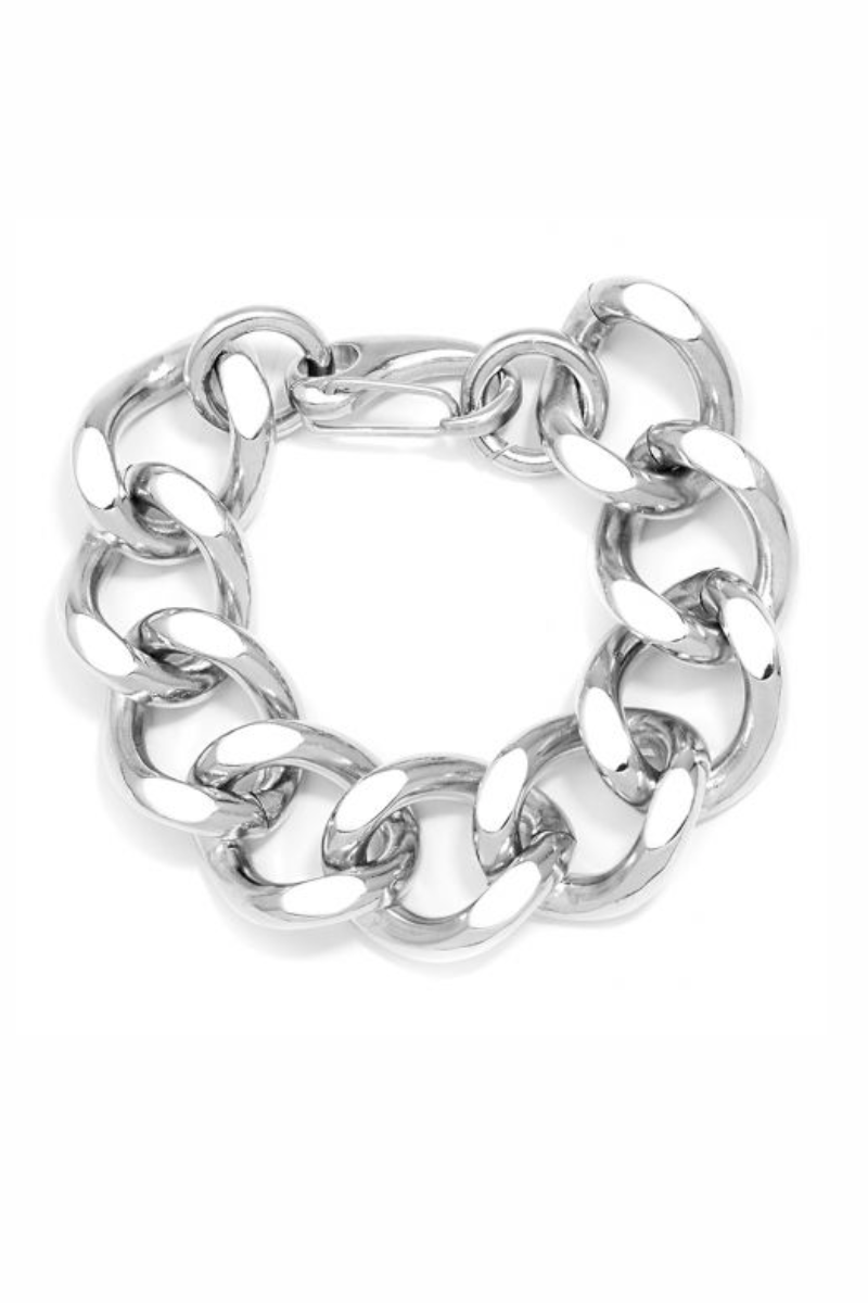Chunky Chain Bracelet In Silver - Shady And Katie