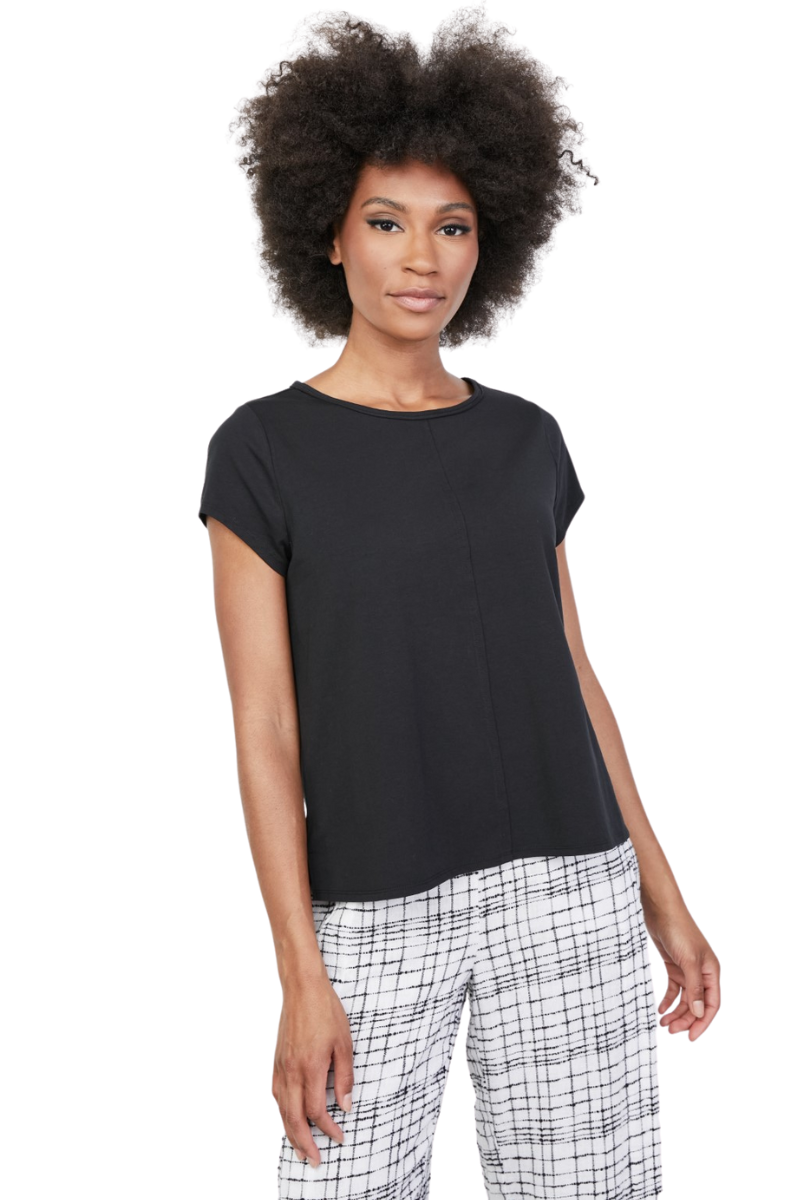 Liv Cap Sleeve Tee In Black - Shady And Katie - Shady And Katie