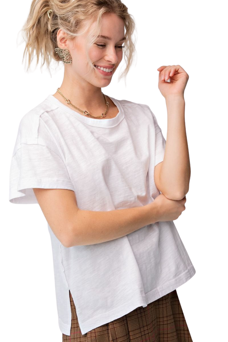 Easy Tee in White - Shady And Katie - Shady And Katie