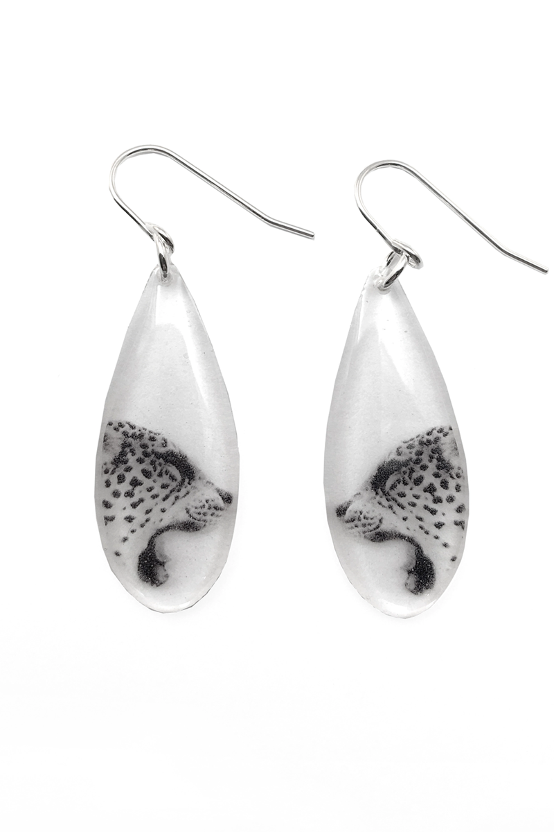 Teardrop Cheeta Earrings - Shady And Katie - Shady And Katie