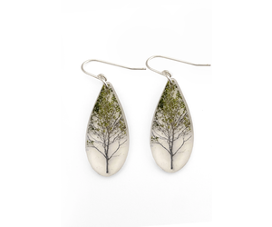 Teardrop Green Tree Earrings - Shady And Katie - Shady And Katie