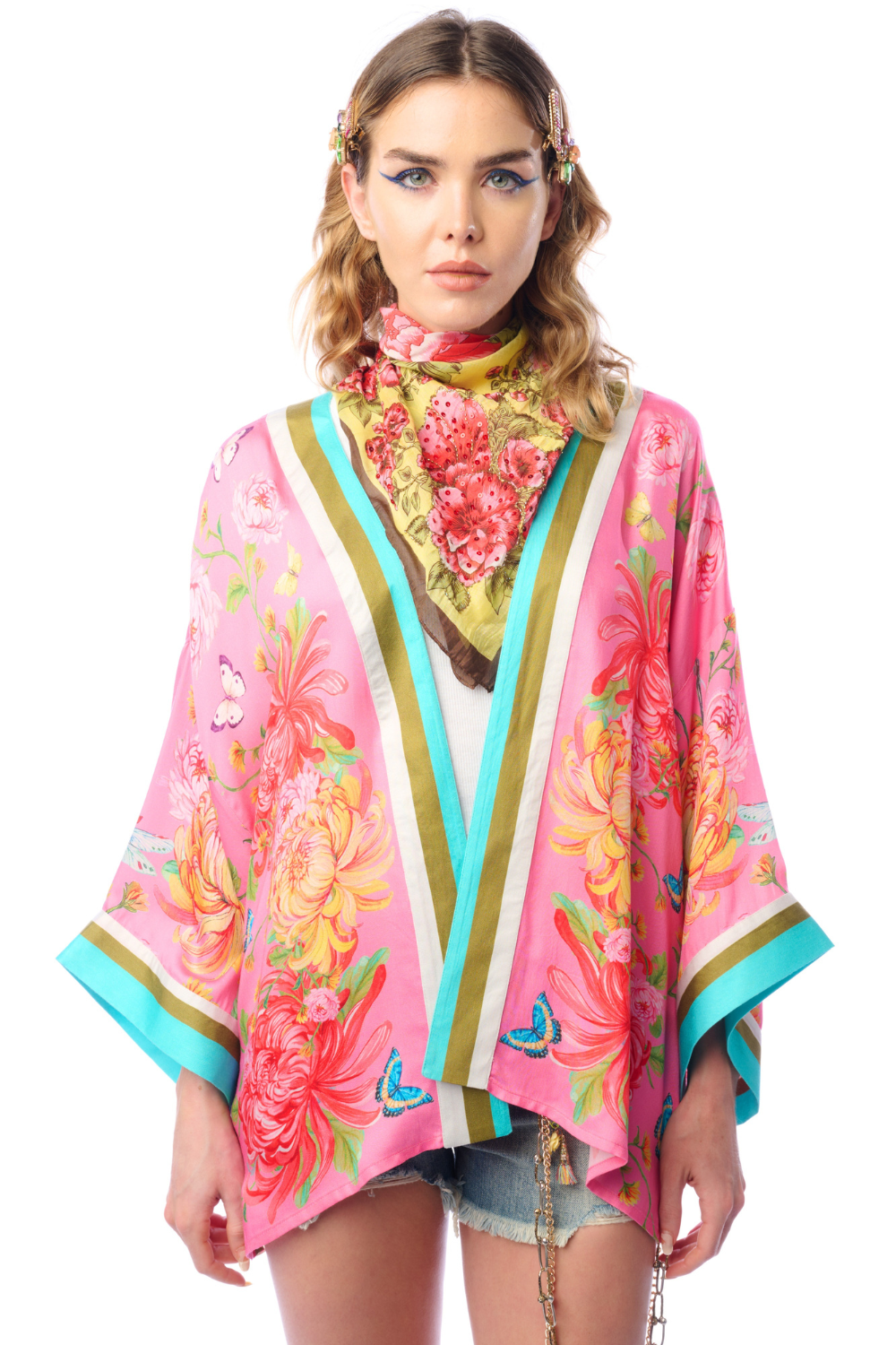 Aratta Legend of the Crane Short Kimono - Shady And Katie