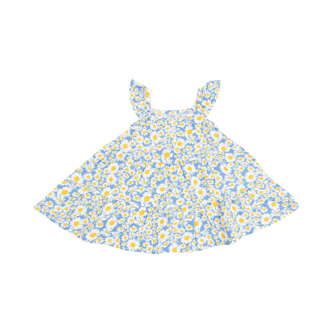 BLUE SHASTA DAISY SUNDRESS & DIAPER SET - Layette Dallas