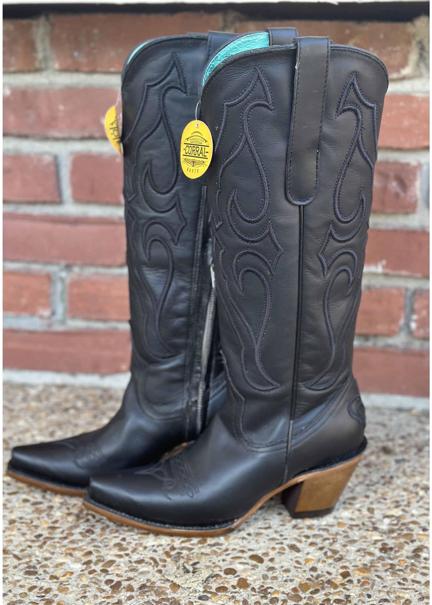 Corral Z5075 Black Tall Inlay Boot for Women - Handcrafted Elegance ...