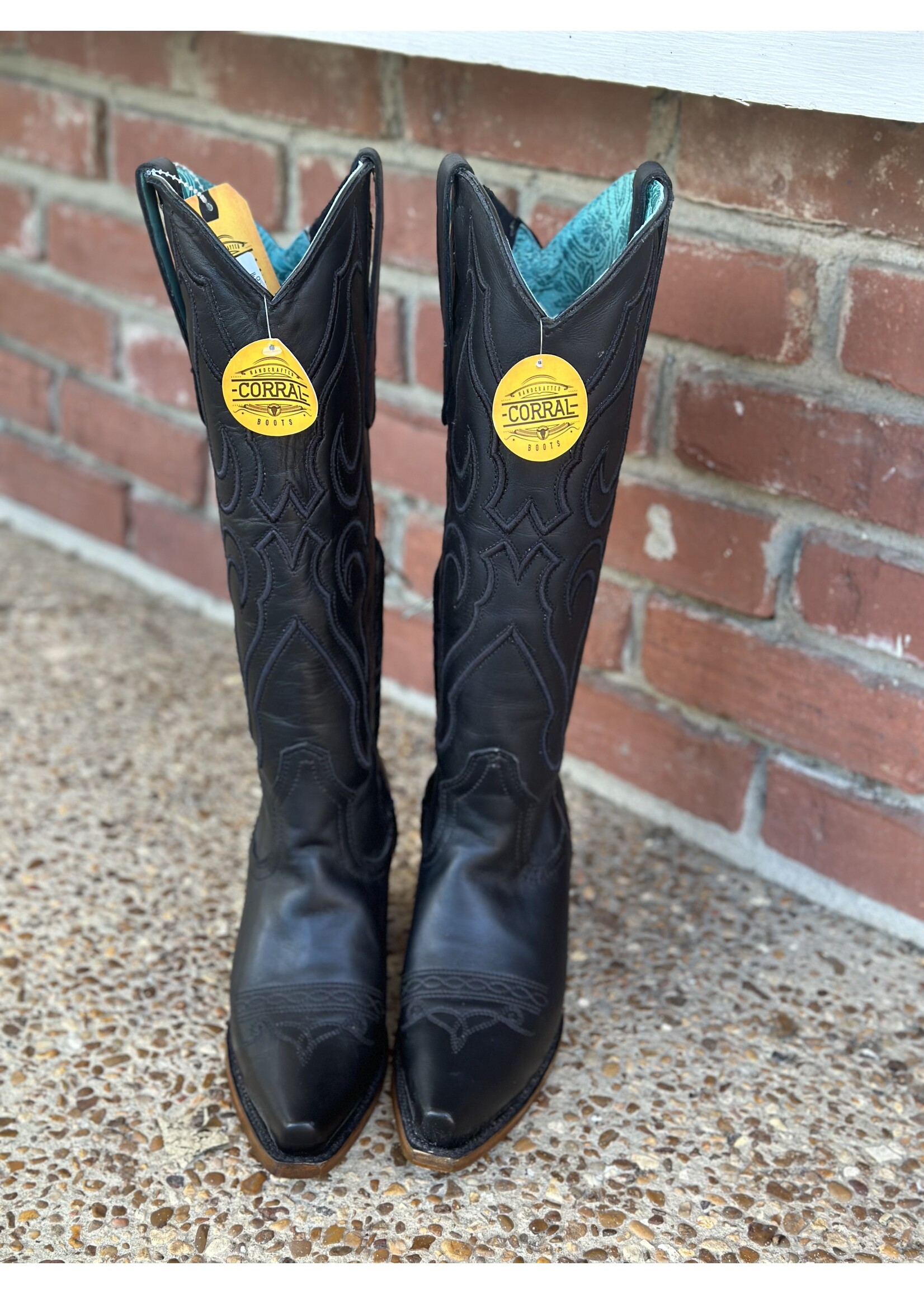 Corral Z5075 Black Tall Inlay Boot for Women - Handcrafted Elegance ...