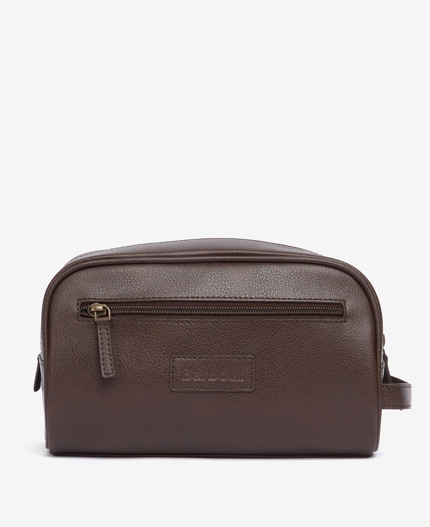 Barbour Leather Wash Bag - Hewlett & Dunn