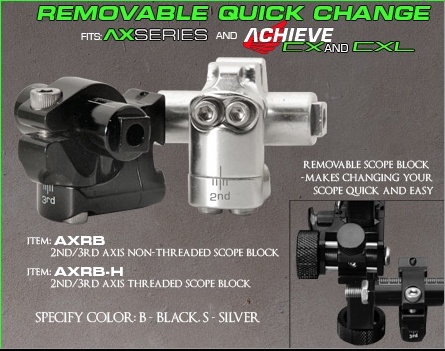 AXCEL SIGHTS Axcel Removable 2nd/3rd Axis Block - Urban Archery Pty Ltd