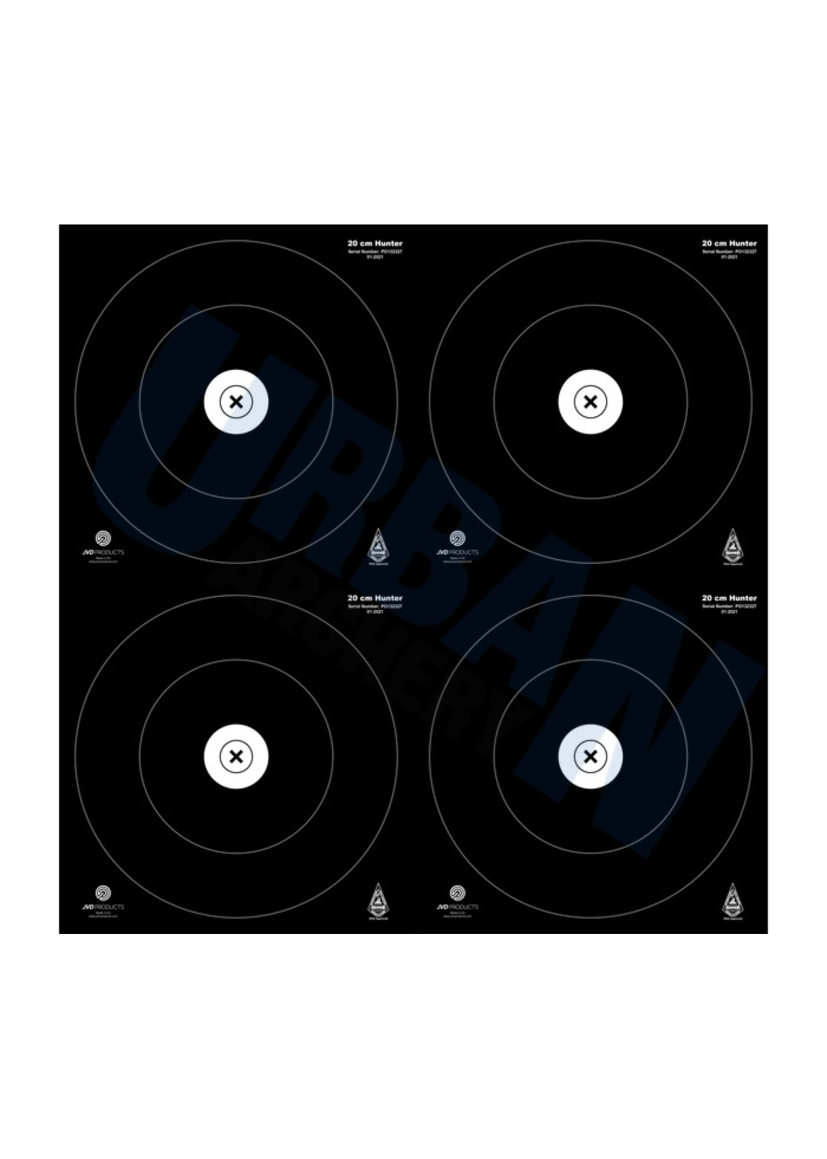 Maple Leaf NFAA Hunter Target Face 4x20cm - Urban Archery Pty Ltd