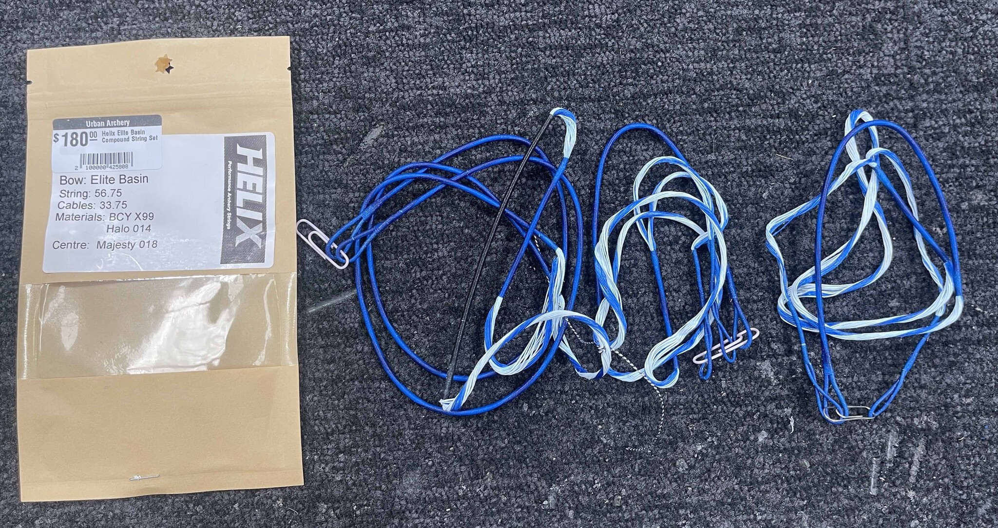 Helix Elite Basin Compound String Set (premade) - Urban Archery Pty Ltd