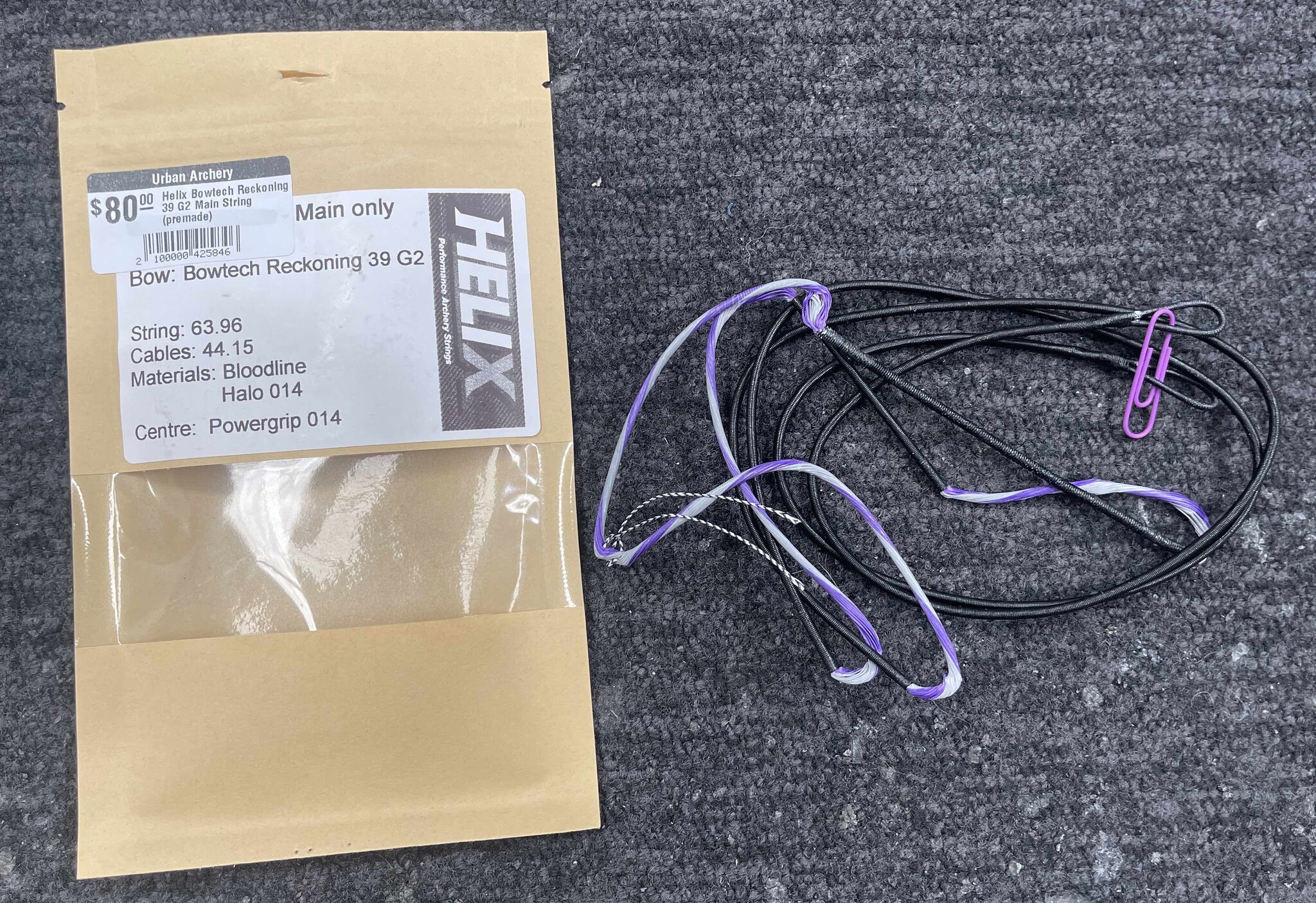 Helix Bowtech Reckoning 39 G2 Main String (premade) - Urban Archery Pty Ltd