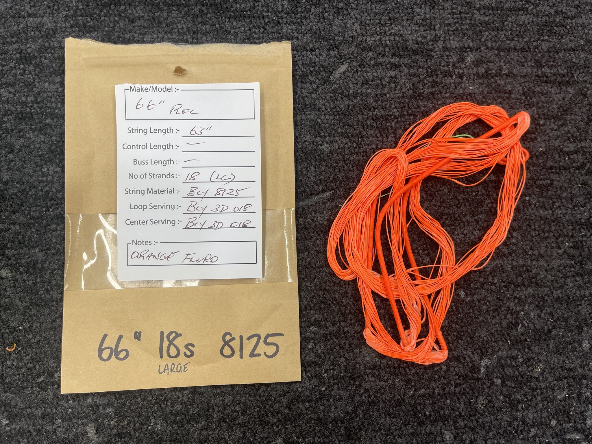 Helix Premade Recurve String 66" Fl Orange - Urban Archery Pty Ltd