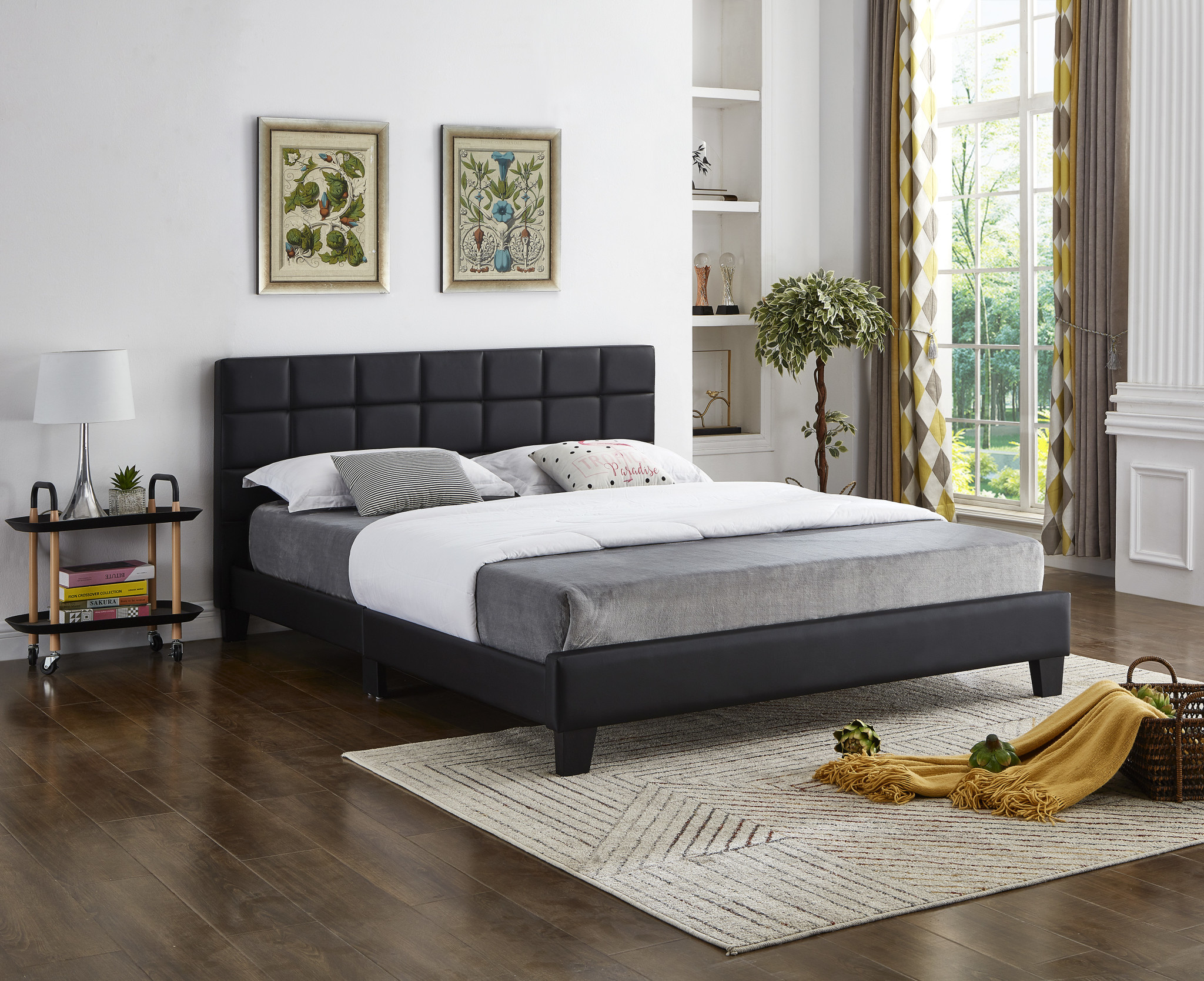 Square Pattern HB Platform Bed - Dani's Furniture