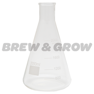 Erlenmeyer Flask - 2000 mL - Brew & Grow Hydroponics and Homebrewing ...