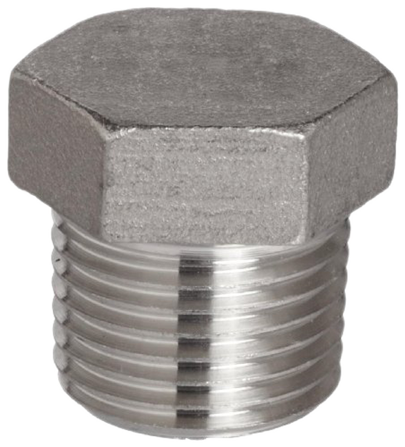 Stainless Steel Plug - 1/2" MPT Hex Head Plug - Brew & Grow Hydroponics ...