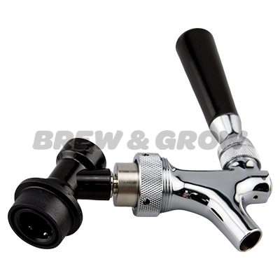 Chrome Faucet w/ Black Liquid Disconnect - Brew & Grow Hydroponics and ...