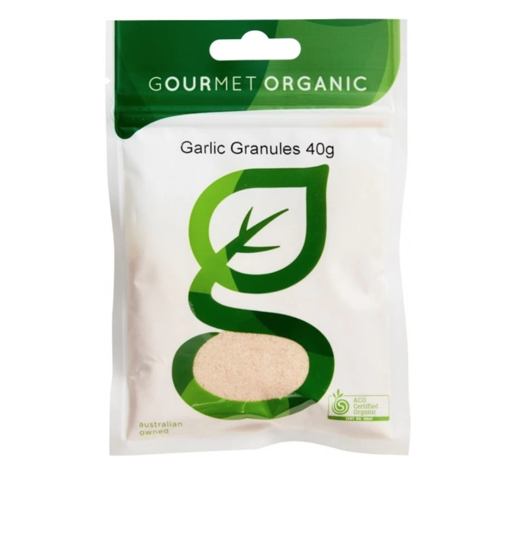 Gourmet Organic Garlic Granules 40g Sachet x 1 - Panacea Whole Foods