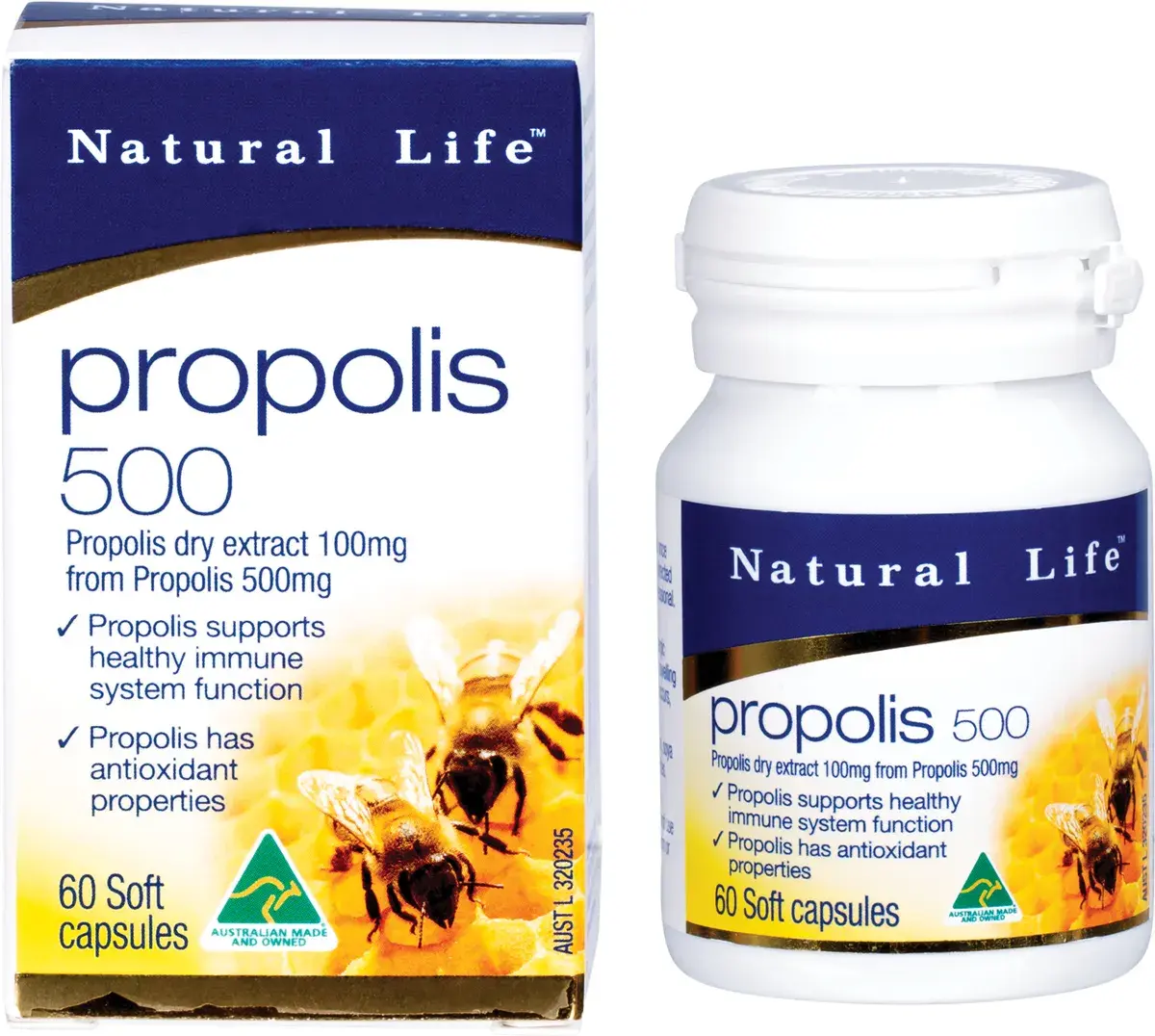 Natural Life Natural Life Propolis Capsules 500mg 60 caps - Panacea ...