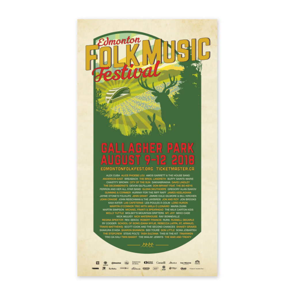 Vivid Print Edmonton Folk Music Festival 2018 Poster