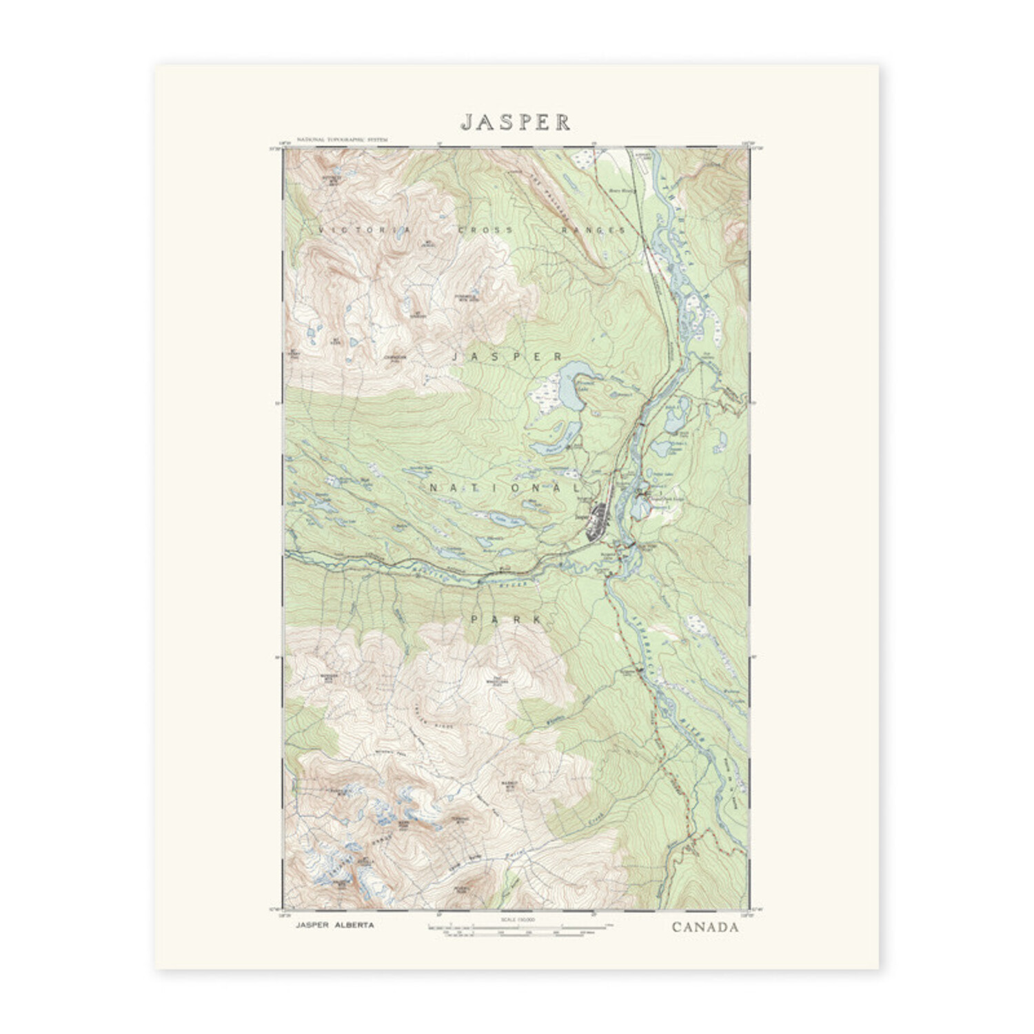Jasper Topographic Map | Vivid Print - Vivid Print | Bee Waeland