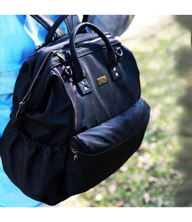 Isoki Byron Backpack Black Nylon - Whole Bubs