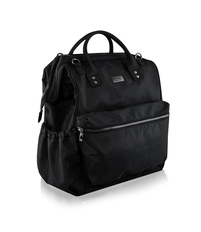 Isoki Byron Backpack Black Nylon - Whole Bubs