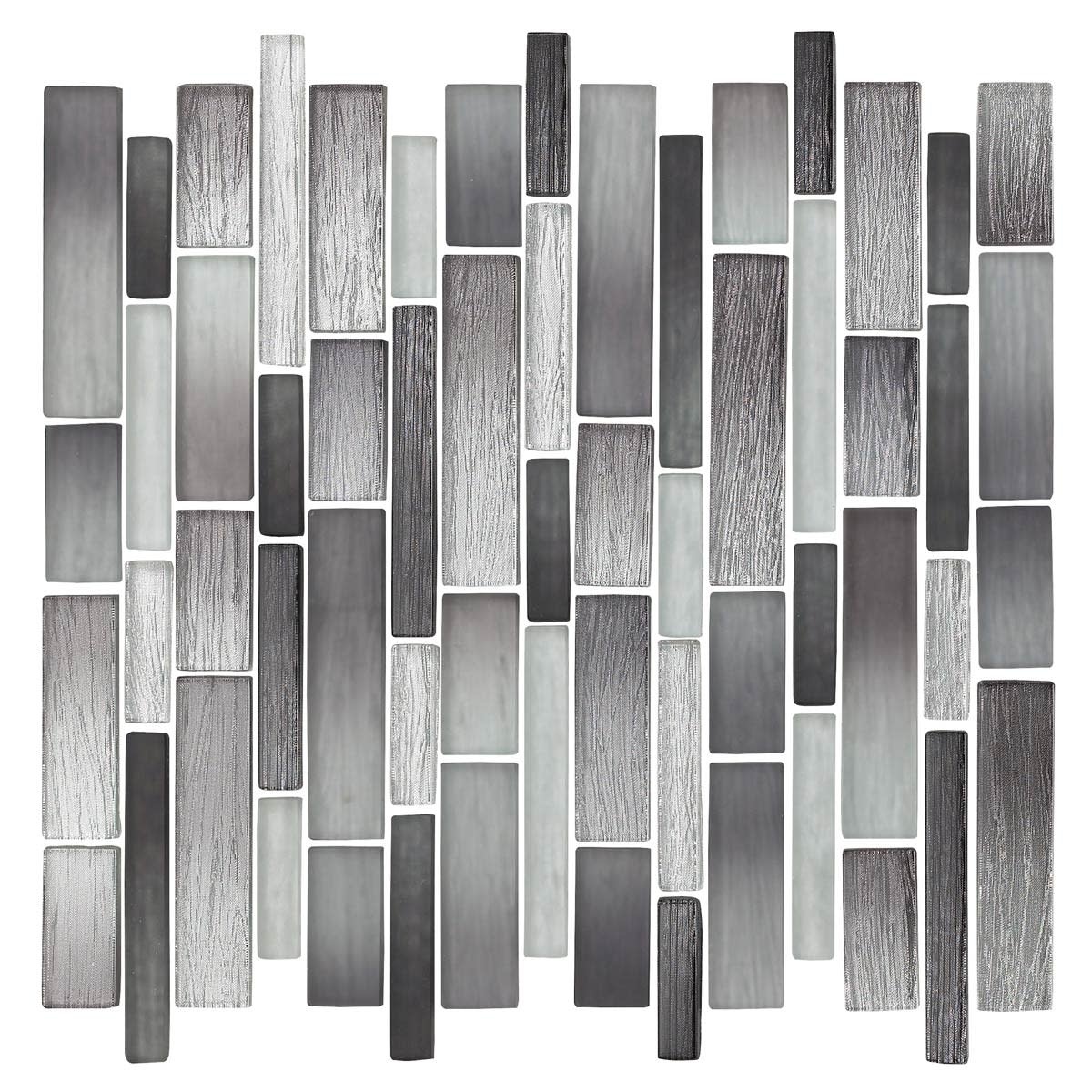 Gypsea Triton (AG01) 1X4 Offset Glass Mosaic Tile - Our Tile - - Tile Town