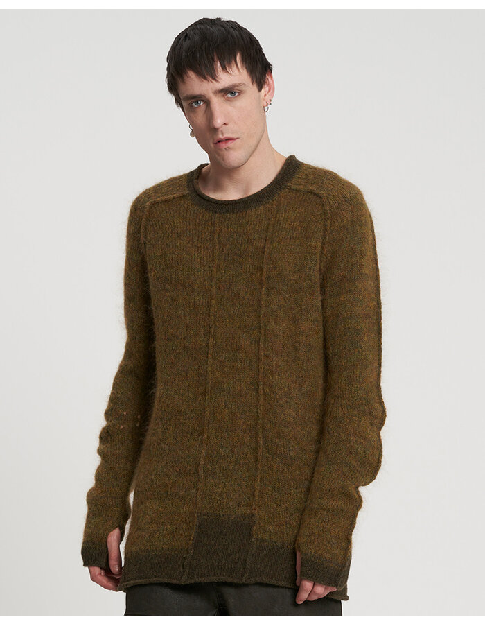 Seamed Mix Mohair Knit Crew Neck by Masnada | Shop Untitled Seamed Mix Mohair Knit Crew Neck by Masnada | Shop Untitled