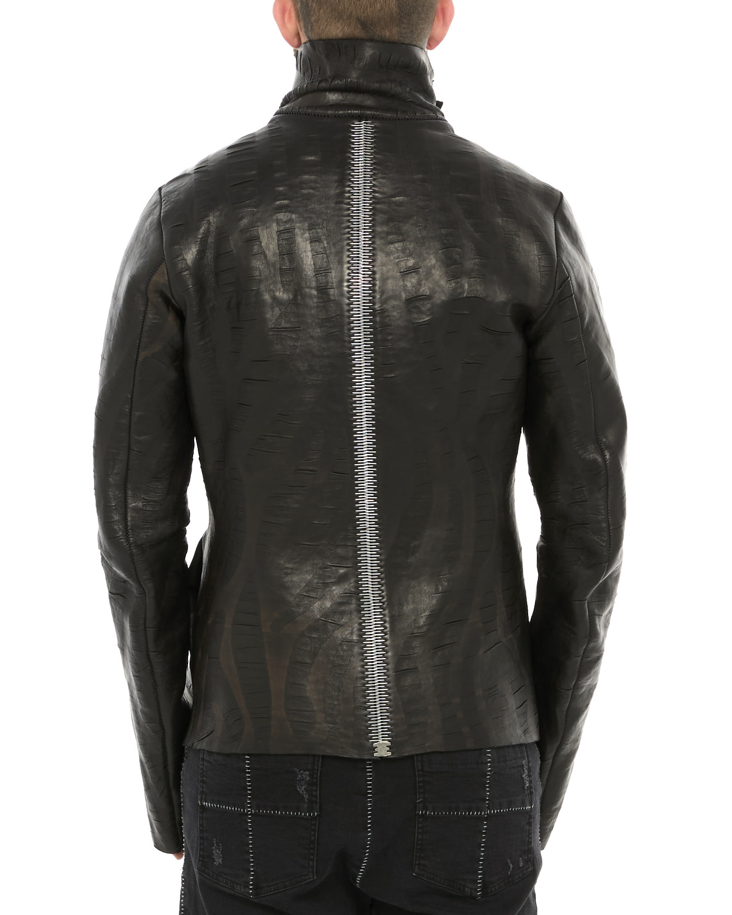 Discal Wool Bonded Leather Jacket by Isaac Sellam | Shop Discal Wool Bonded Leather Jacket by Isaac Sellam | Shop
