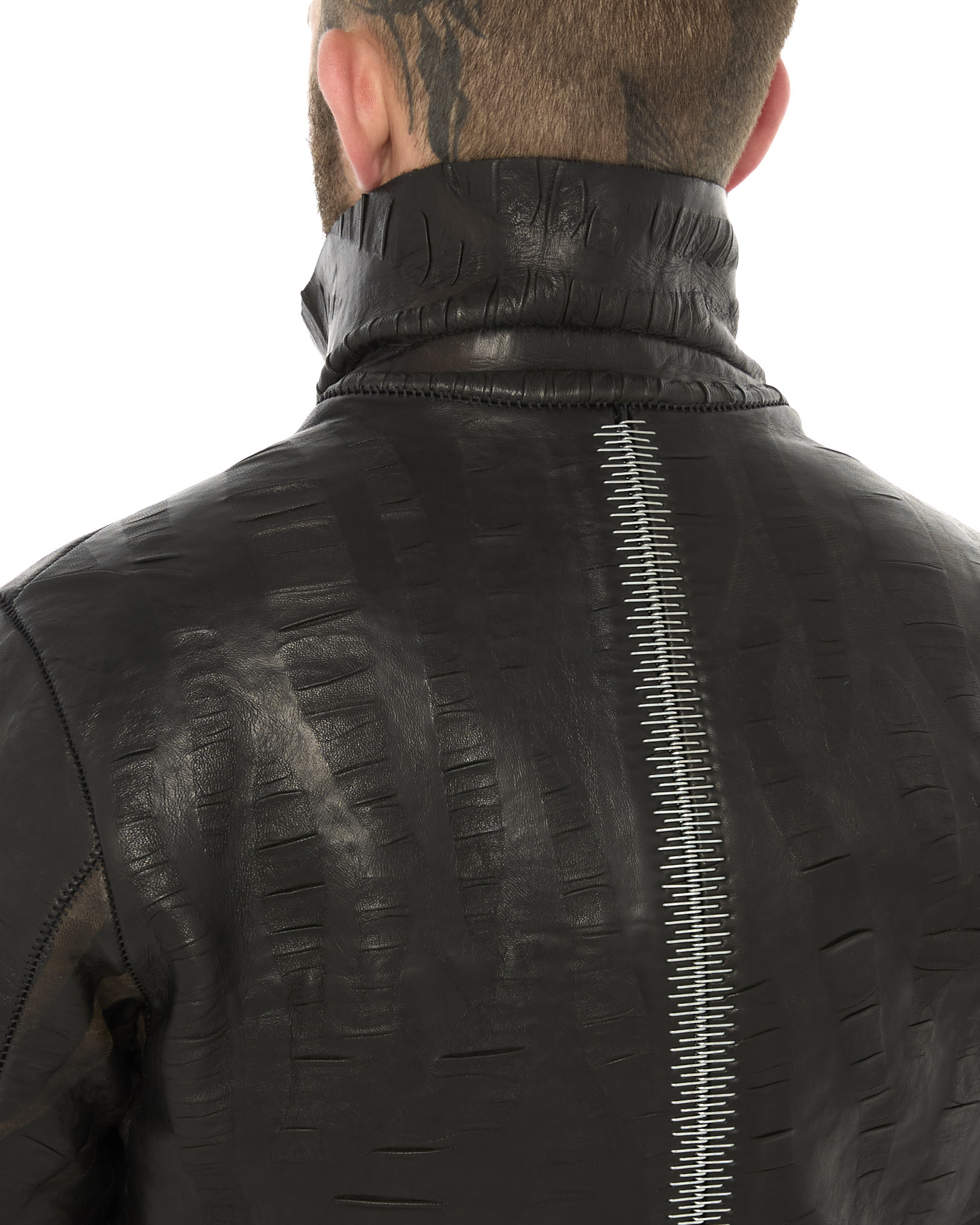 Discal Wool Bonded Leather Jacket by Isaac Sellam | Shop Discal Wool Bonded Leather Jacket by Isaac Sellam | Shop