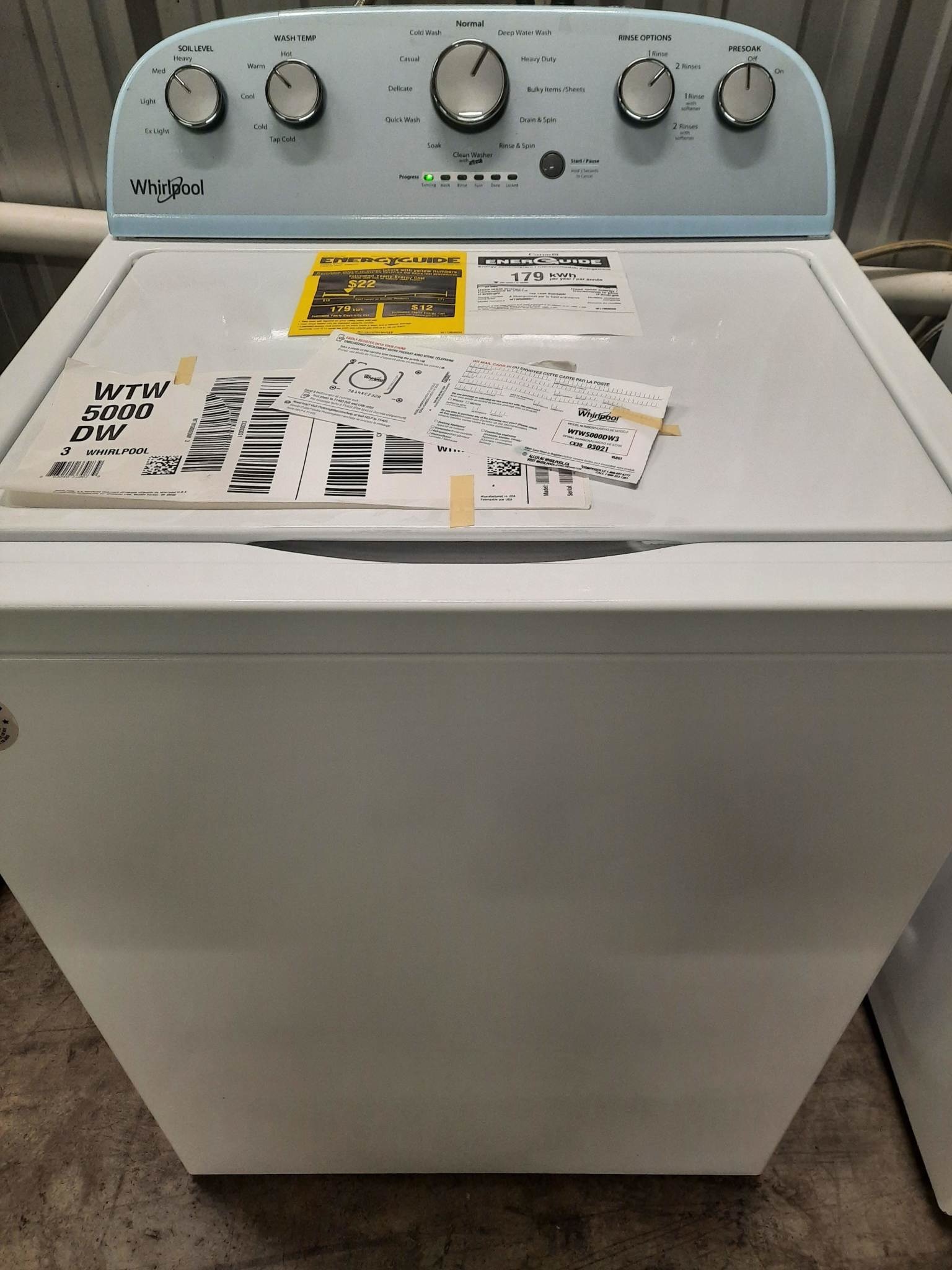 Whirlpool Whirlpool WTW5000DW3 4.3-cu ft High-Efficiency Top-Load ...