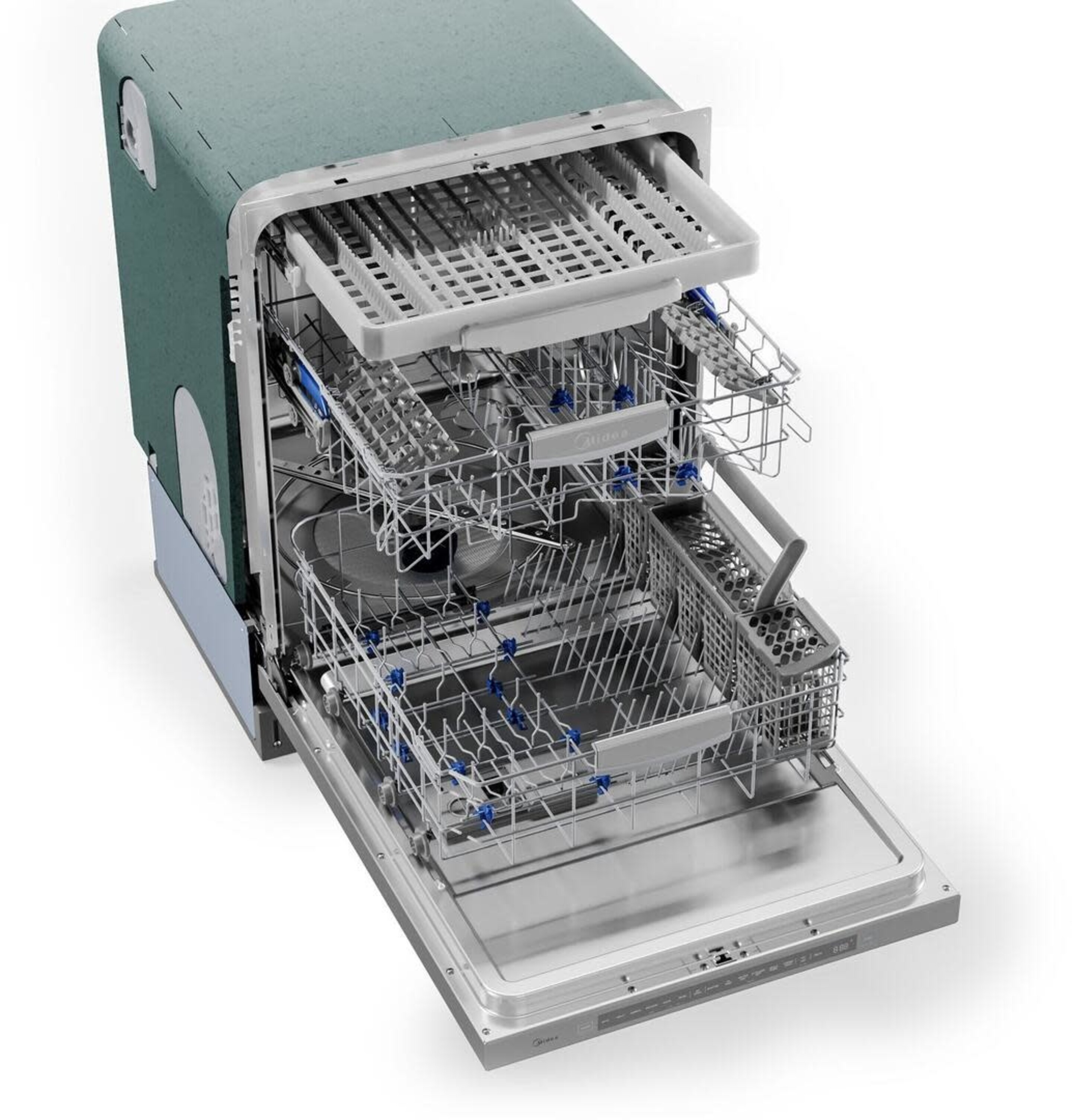 **Midea MDT24P4AST 24 Inch Fully Integrated Dishwasher with 14 Place ...