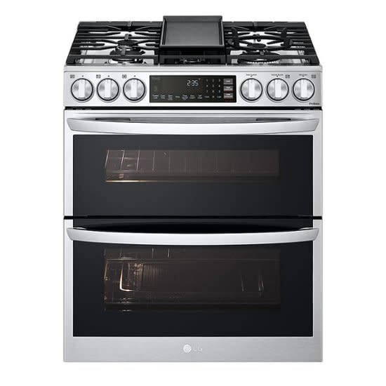 LG *LTGL6937F 6.9 cu. ft. Smart Slide-In Double Oven Gas Range with ...