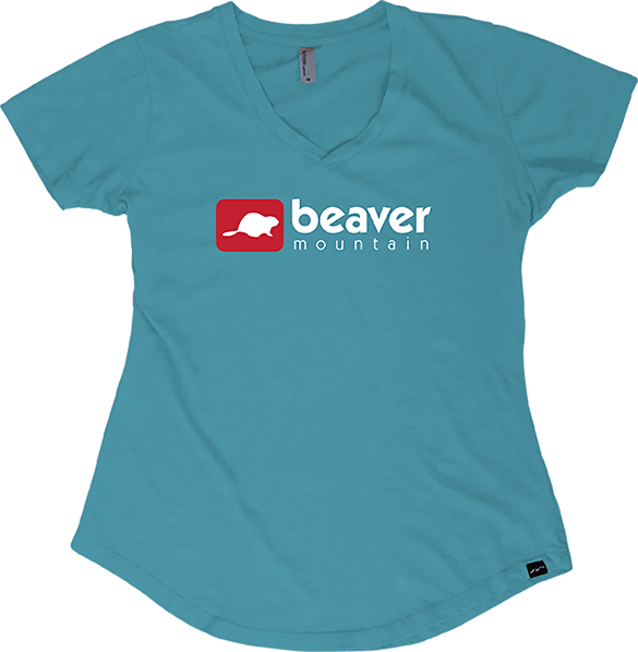 Women's V-Neck Tee - Beaver Mountain Gear Store