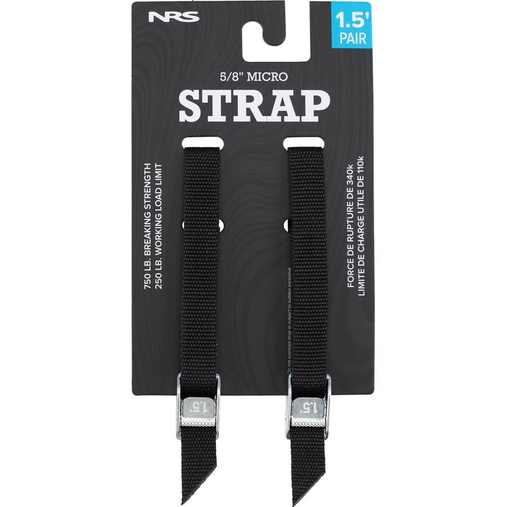 NRS 5/8" Micro Straps 1.5' Pair Stealth Black - The Outfitters Shop at ...