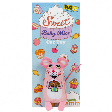Fuzzu FUZZU Sweet Baby Mice Cupcake Mouse Cat Toy - Fortune Pet Mart