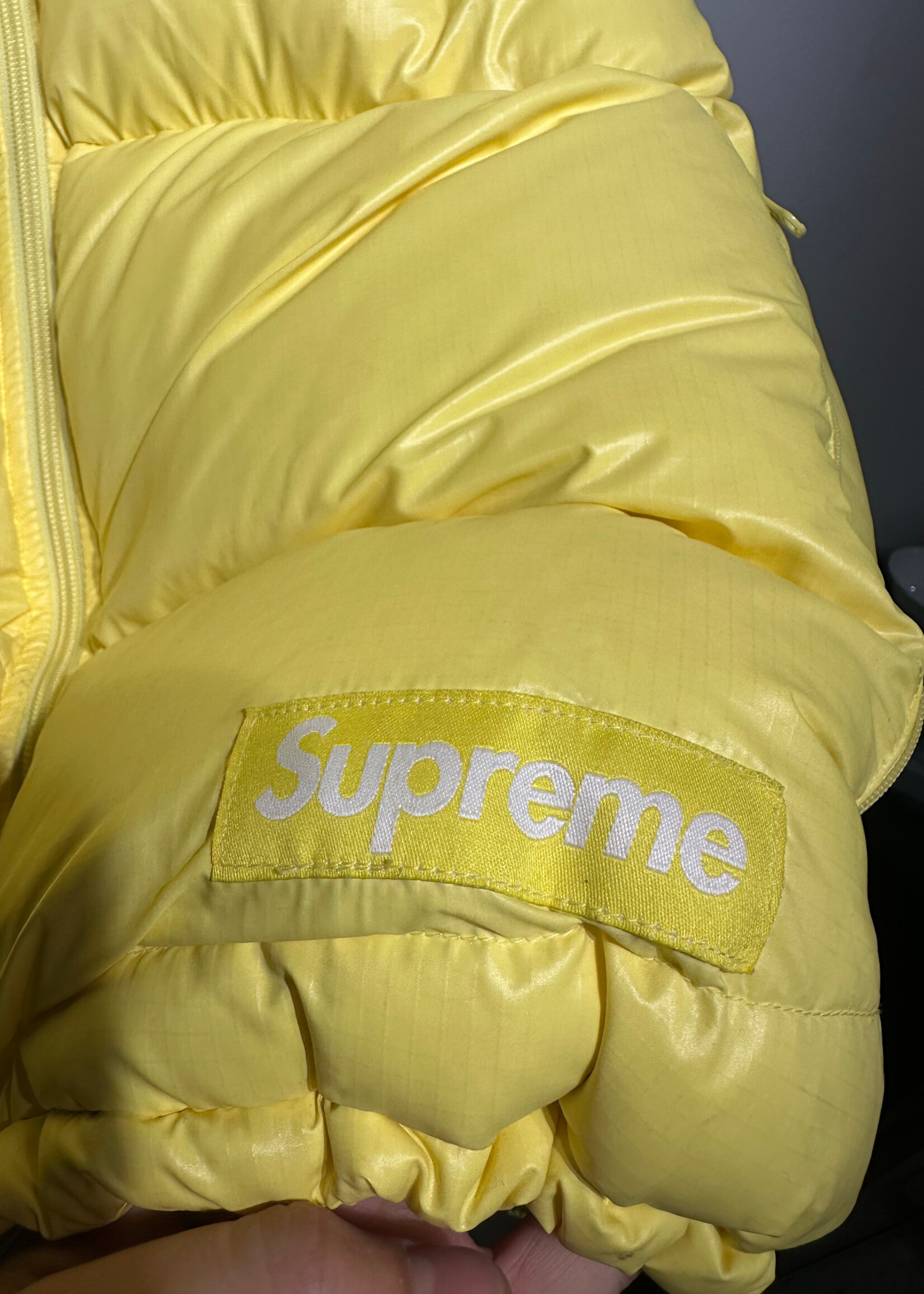 Supreme Yellow Reversible Puffer Jacket XL - ALT REBEL