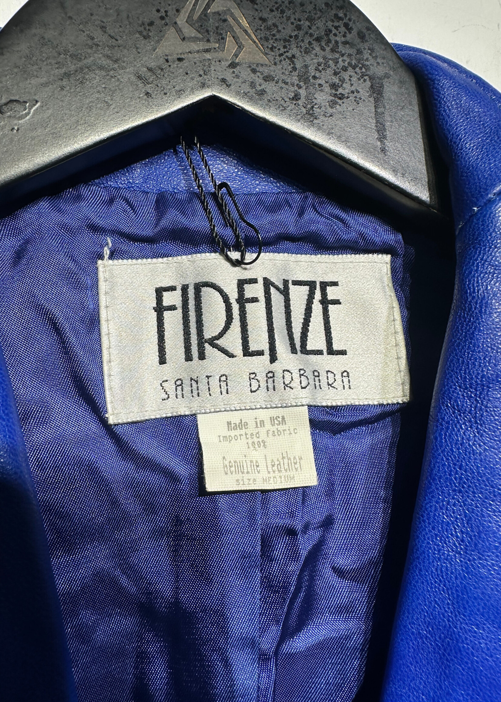 Firenze Vintage Blue Blazer Leather Jacket M - ALT REBEL