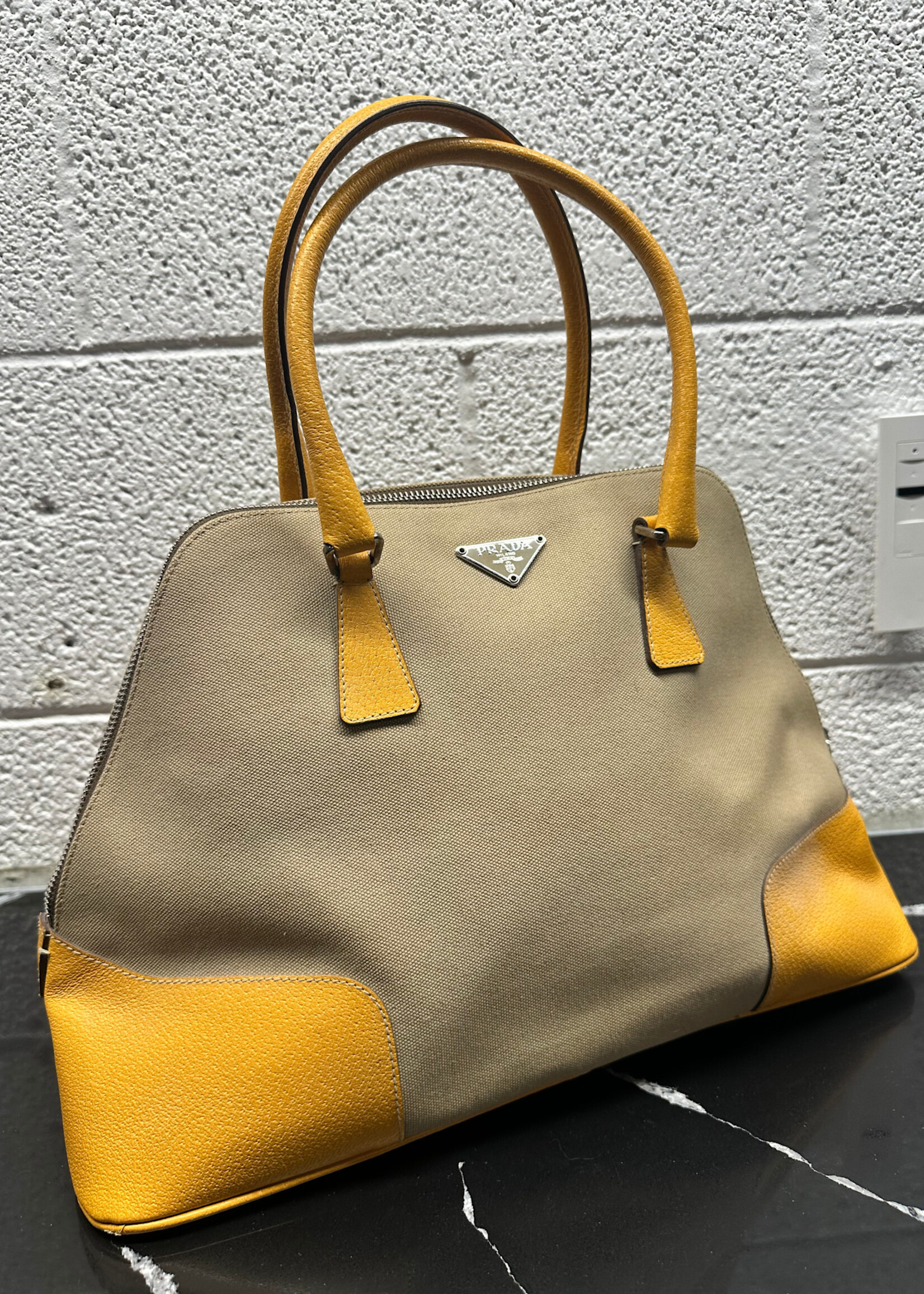 Prada Pyramid Beige Handbag OS - ALT REBEL