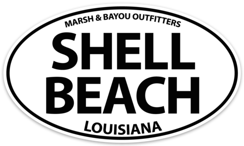 | Shell Beach Decal 5" - Marsh And Bayou Outfitters, LLC