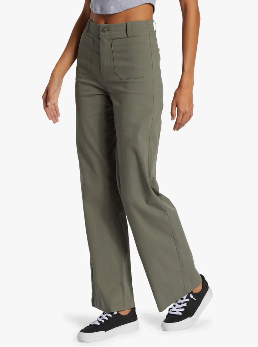Roxy Coastal Cruizer Wide Leg Pants: Women's Fashion and Beachwear ...