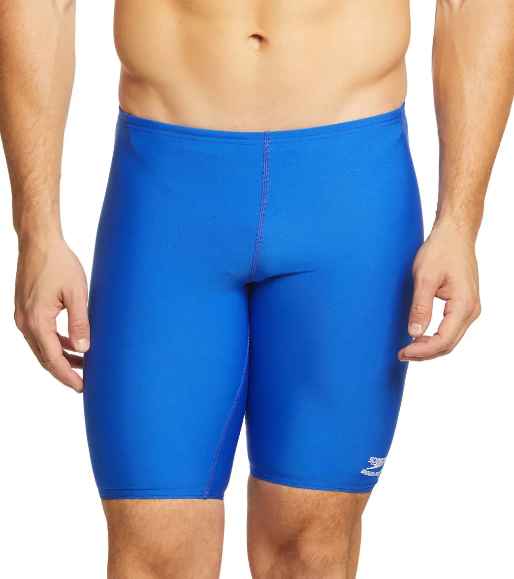 Speedo ML Solid Poly Jammer: Men's Chlorine Resistant Swimwear for ...