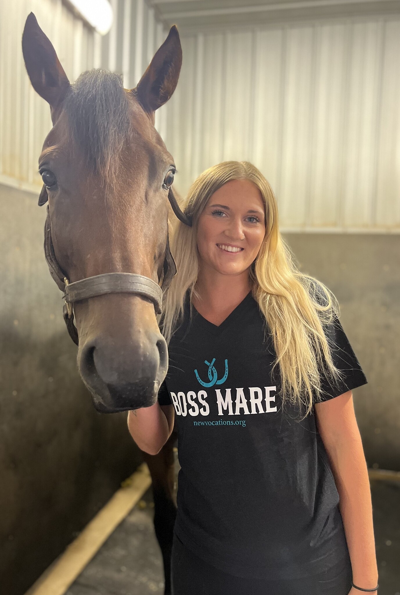 Black Boss Mare Western Vibes T-Shirt - New Vocations Racehorse Adoption Program