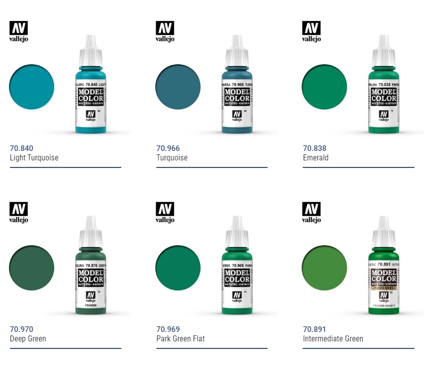 Vallejo Model Colors: Green Shades - Gamescape North