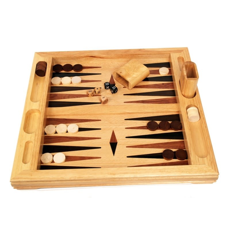 Deluxe Wood Tabletop Backgammon - Gamescape North