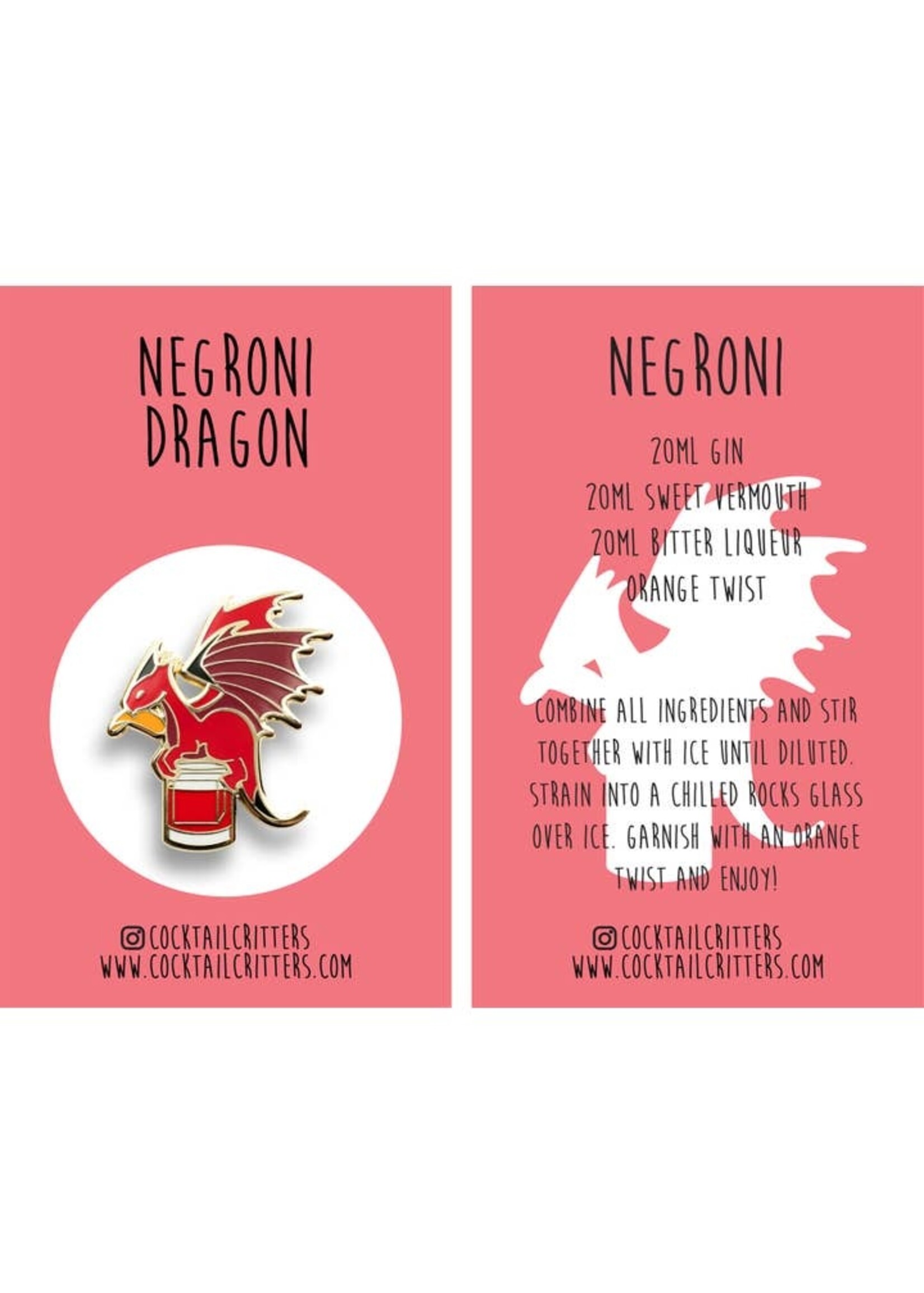 Dragon X Negroni Enamel Pin Gamescape North