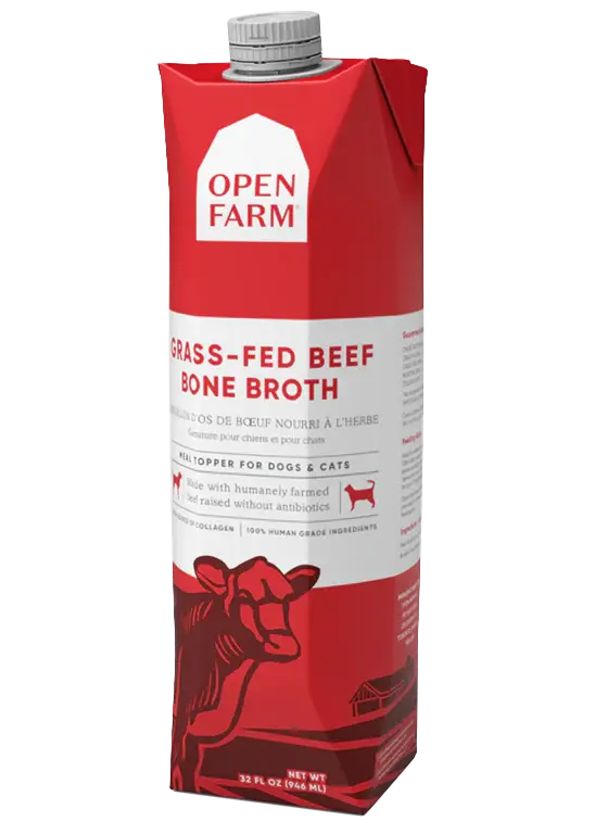 OPEN FARM BONE BROTH GRASS FED BEEF 33.8OZ - Domestic Carnivore