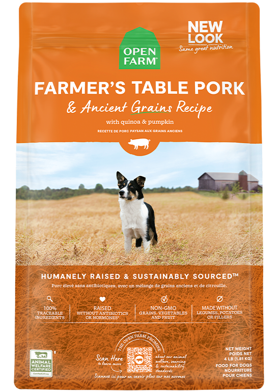 Open Farm | Farmer's Table Pork & Ancient Grains Dry Dog Food - Happy ...