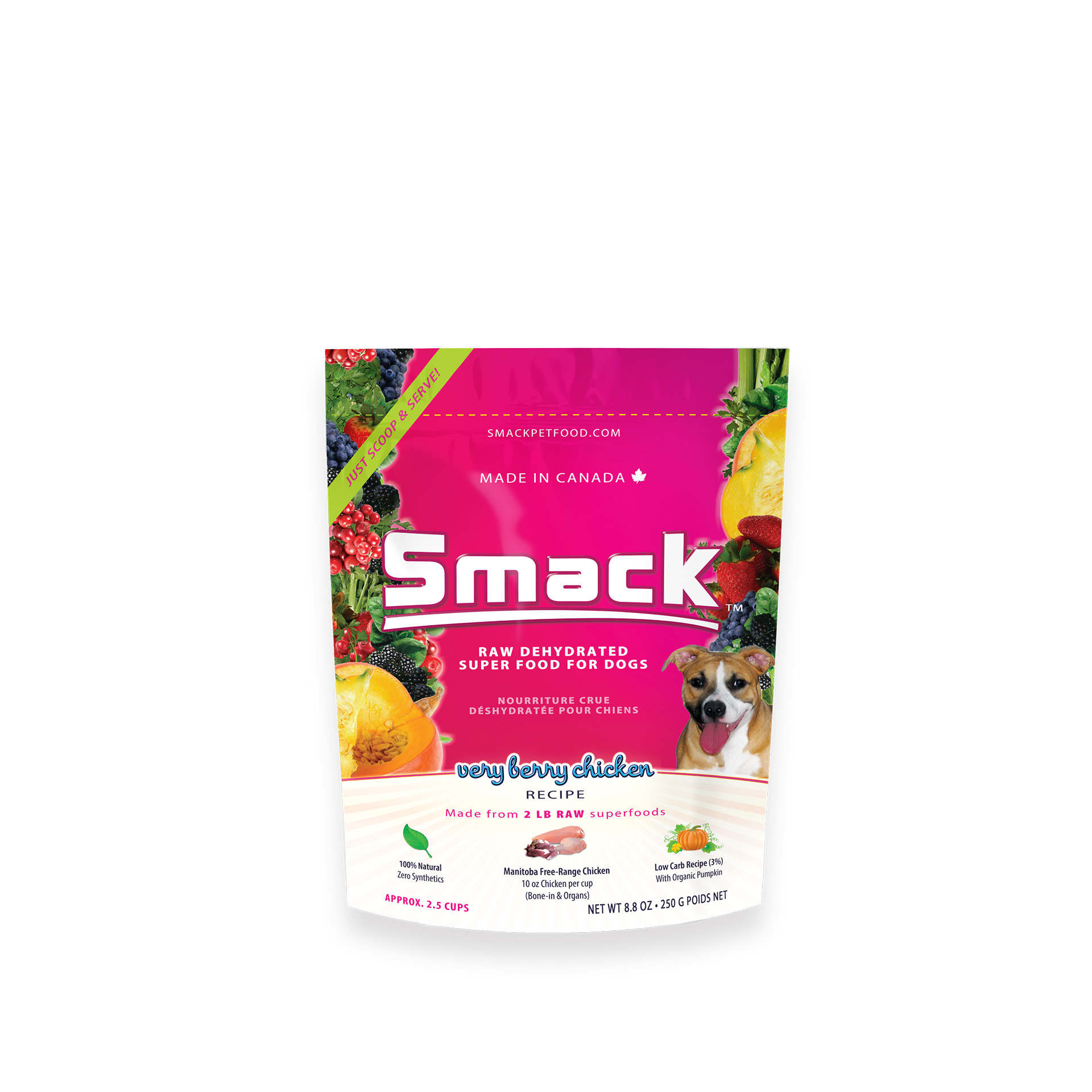 Smack Pet Food | Very Berry Chicken - Superfood for Dogs - Happy Tails ...
