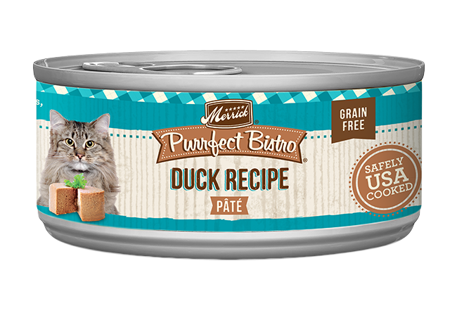 Merrick | Purrfect Bistro Grain Free Duck Pate Wet Cat Food - Happy ...